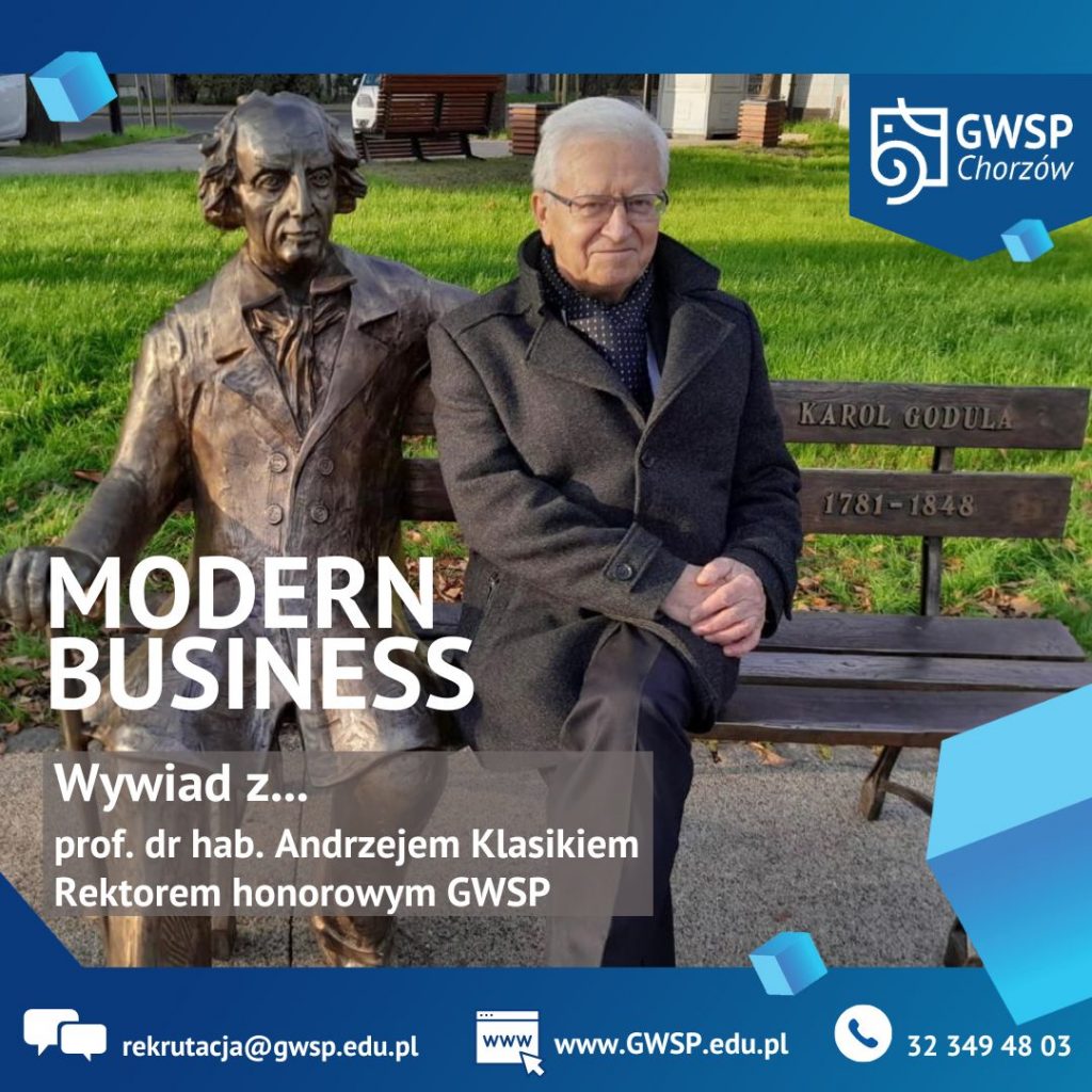 Wywiad z Rektorem honorowym GWSP - prof. dr hab. Andrzejem Klasikiem - Studia GWSP Chorzów